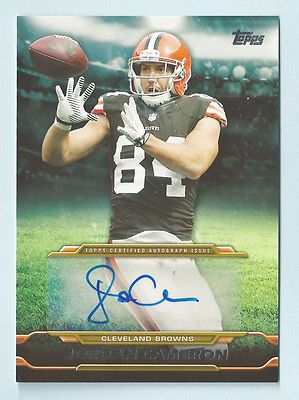JORDAN CAMERON 2014 TOPPS CERTIFIED SIGNATURE AUTOGRAPH AUTO BROWNS | eBay