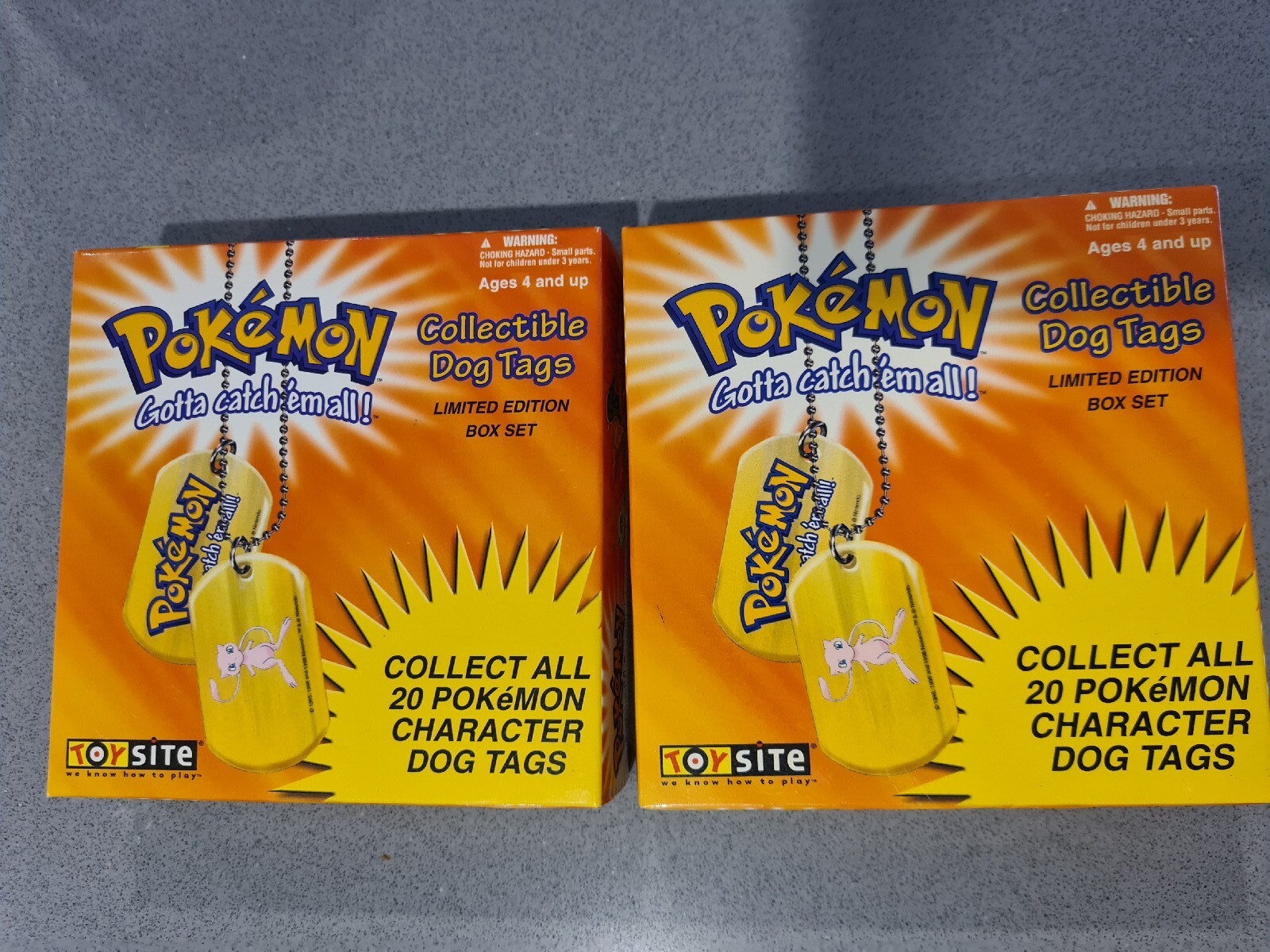 Vintage Pokémon Dog Tags x2 boxs Rare Mid 1990's for Sears Stores | eBay