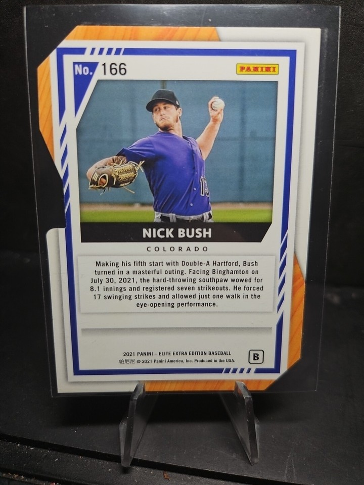 2021 Panini Elite Extra Edition Prime Numbers Red Die Cut Nick Bush ...