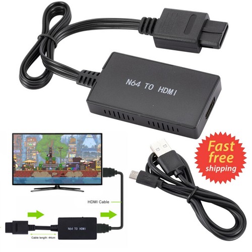 N64 To HDMI Converter Adapter HD Cable for Nintendo 64 Gamecube Super ...