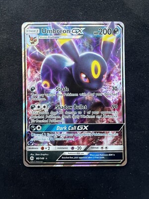 Umbreon GX 80/149 Sun & Moon M/NM Full Art Ultra Rare Pokemon Card | eBay