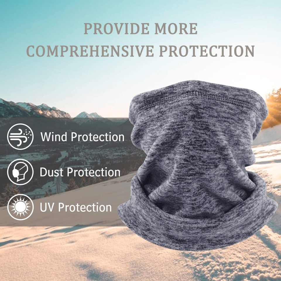 Winter Neck Gaiter Mask Ski Fleece Warm Windproof Face Cover Scarf for ...