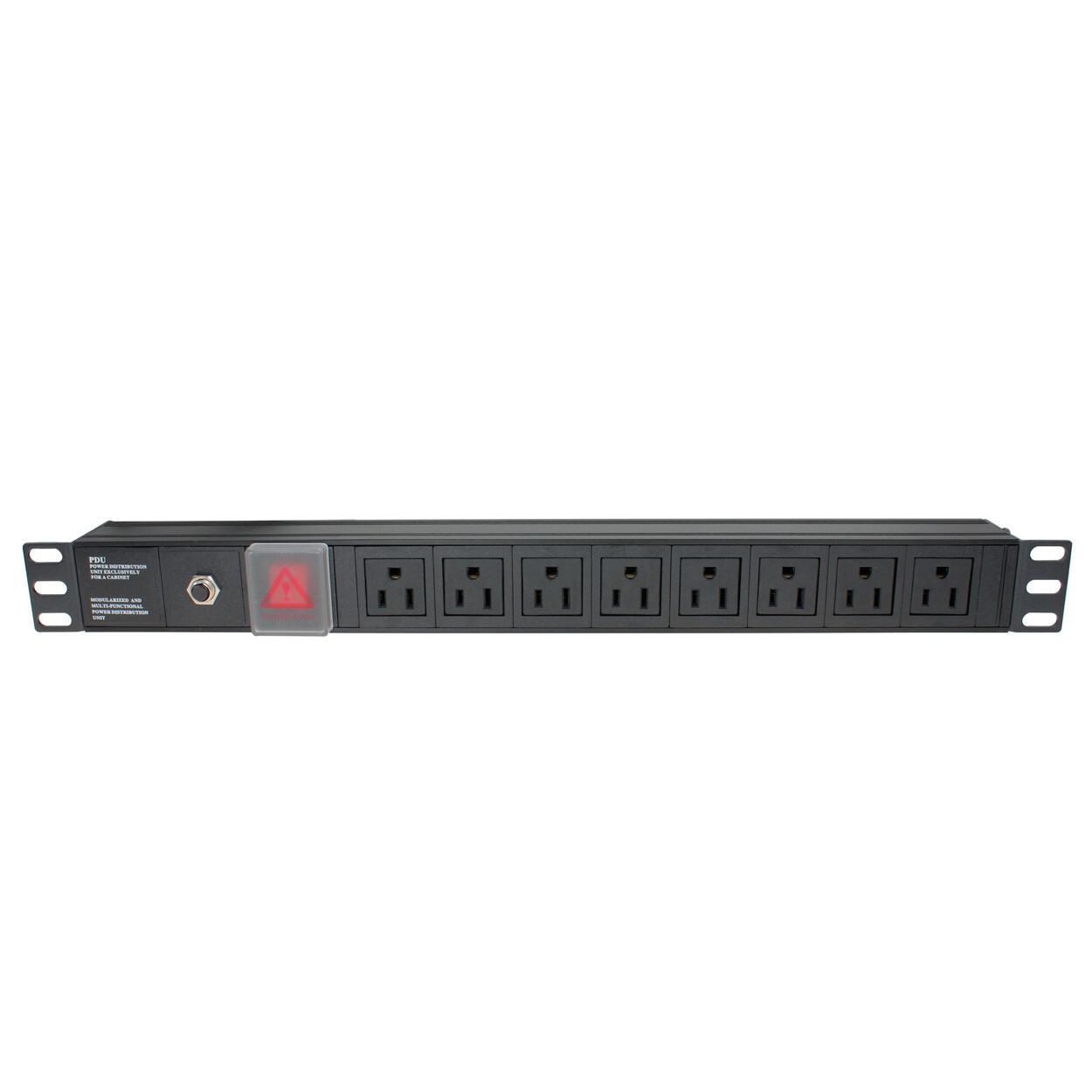 PI Manufacturing TL-RM8-1 8 Outlet 19 inch 1U Rackmount Power Strip ...