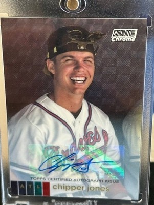 2020 Stadium Club Chrome Chipper Jones AUTO 1/1 Refractor #203 | eBay