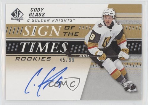 2019-20 SP Authentic Sign of the Times Rookies /99 Cody Glass #SOTR-CG ...