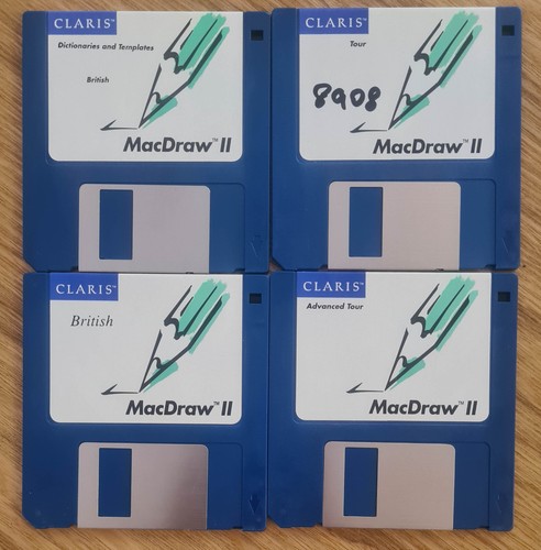 Lot of 4x 3.5" Floppy Disks - Macintosh Formatted "MacDraw II" | eBay