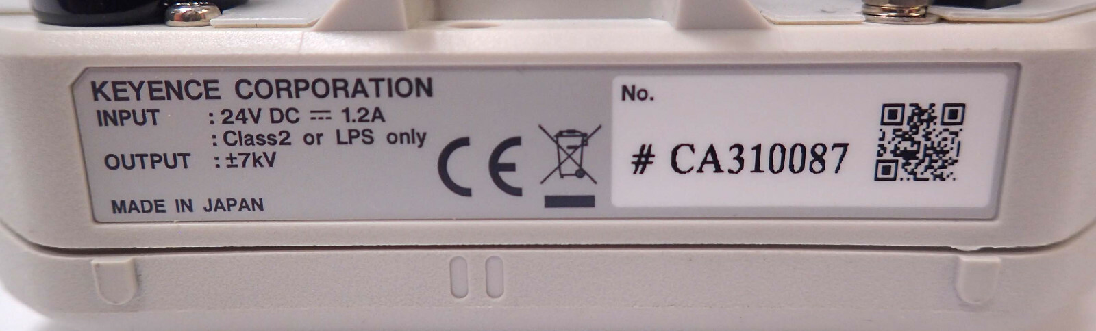 KEYENCE SJ-F031 HIGH-SPEED / LONG DISTANCE STATIC ELIMINATOR BLOWER ...