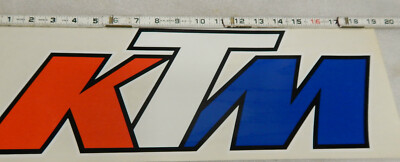 Vintage KTM Sticker decal trailer tool 18x41/2 Dirt Bike Motorcycle ...