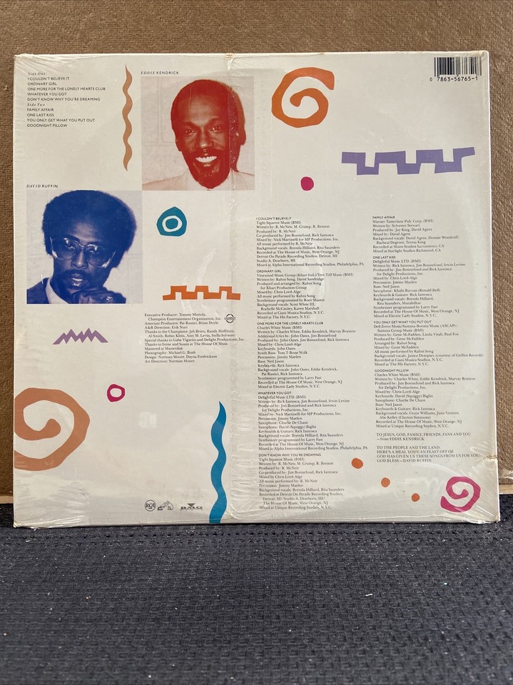 Ruffin & Kendrick~David Ruffin & Eddie Kendrick~1987 Soul~SEALED! OOP ...