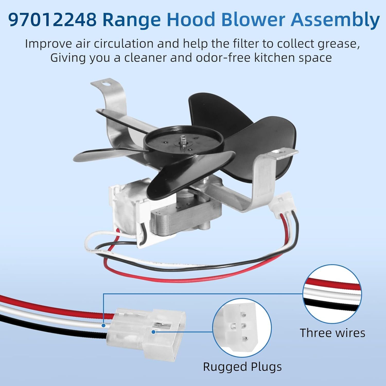 Range Hood Motor Fan 2 Speed Exhaust 120V Volts Vent Kitchen Cooking ...