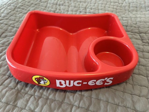Buc-ee’s Kids Snack Tray Red With Built In Cup Holder Travel | eBay