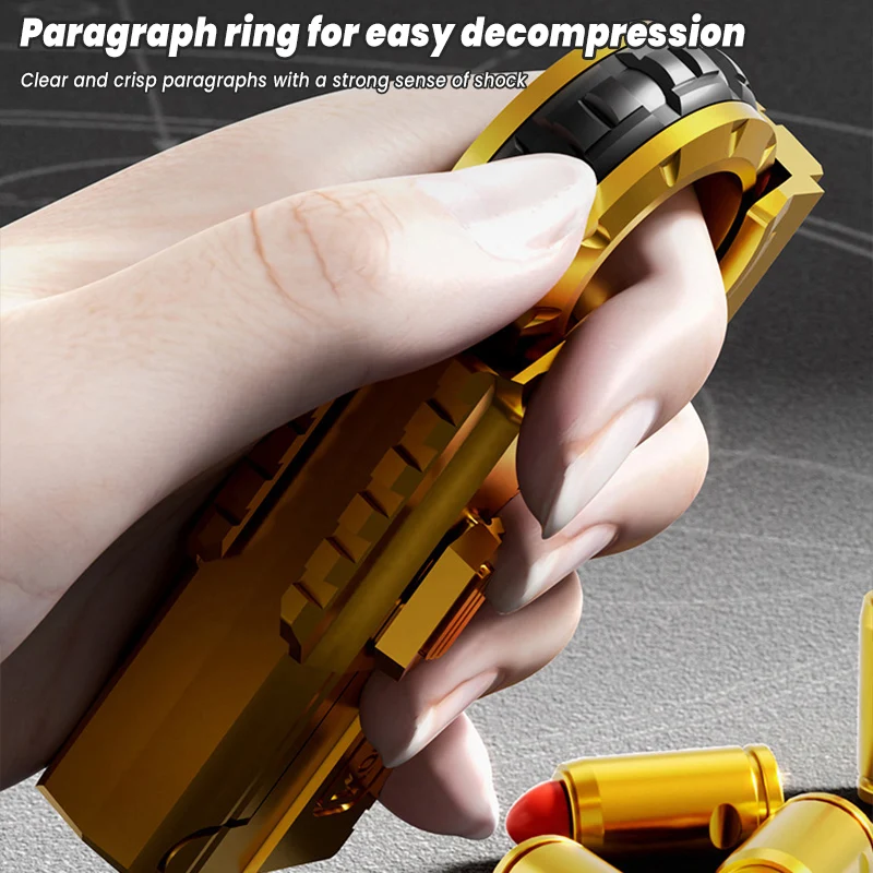 HOT Alloy Fingertip Pistol Fidget Toy for Stress Relief EDC Launcher ...