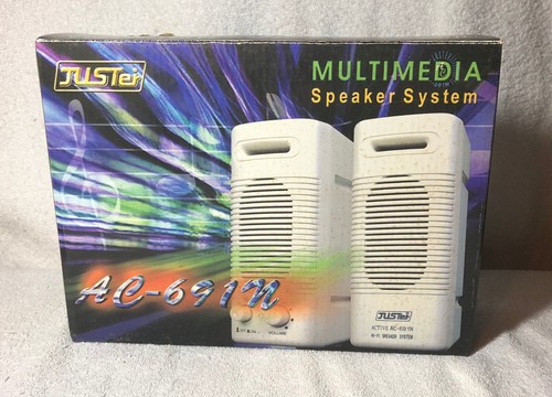 NIB Vintage Dynamic Sound Speaker AC-691N JUSTer Computer PC White NEW ...