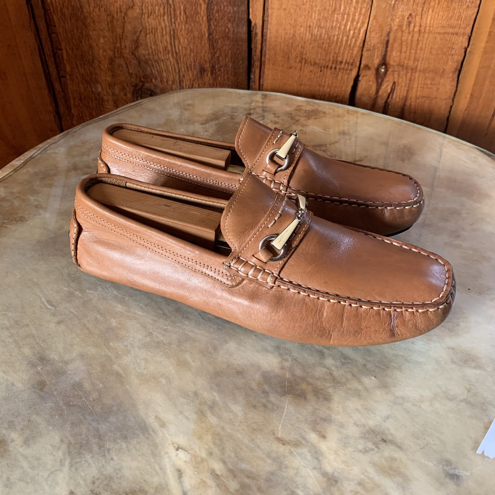 Mens Mike Konos Ivory Horse Bit drivers Size 8 1/2 M … - Gem