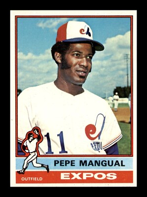 1976 Topps Pepe Mangual #164 Montreal Expos MLB Baseball Card NM Near ...