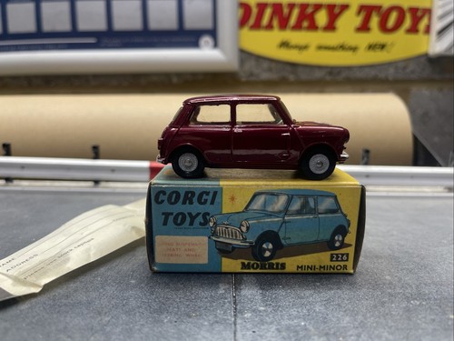 Corgi 226 Morris Mini Maroon IN EXCELLENT CONDITION NEAR MINT WITH BOX ...