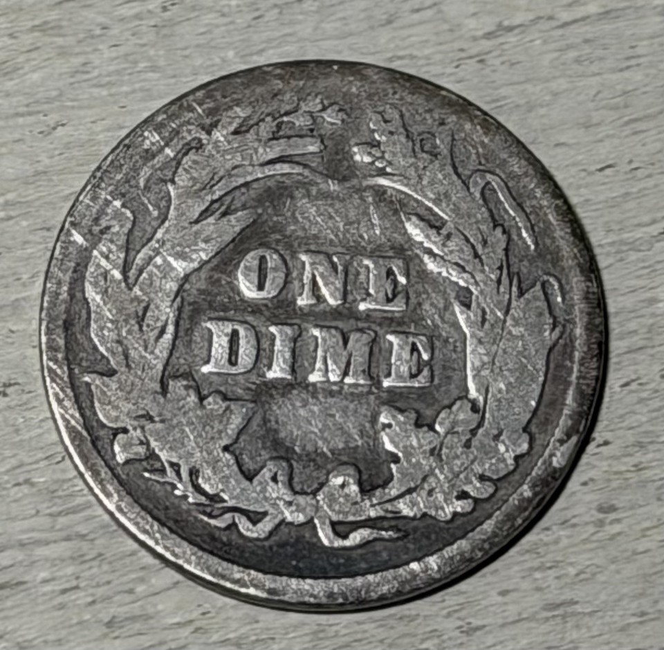 1893 P Silver Barber Dime GOOD Philadelphia Mint Early Rare Coin ...
