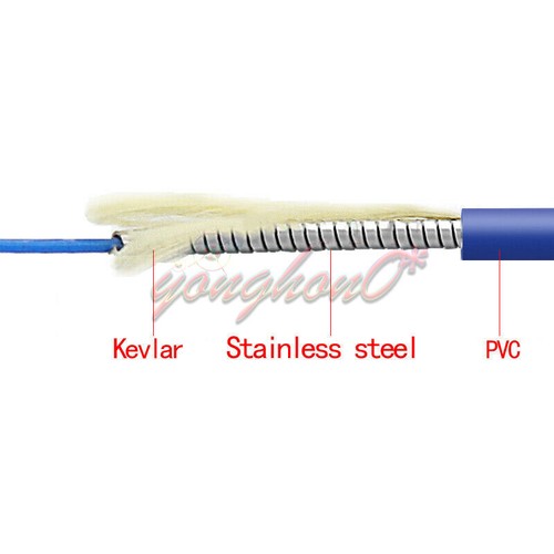 70M SC UPC Fiber Optic Patch Cord Anti rat Armored SM Single 9/125 ...