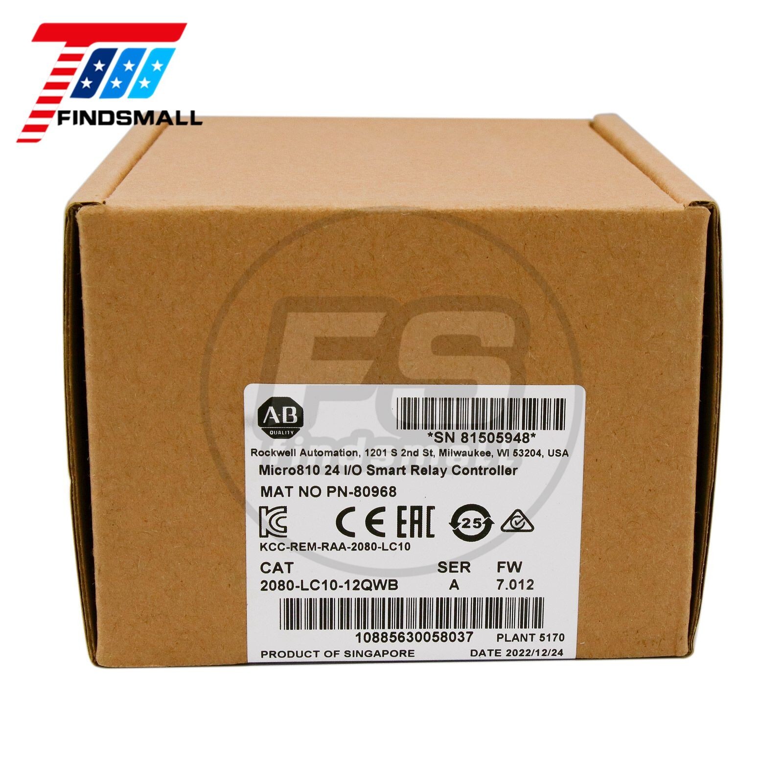 2023 Sealed Allen-Bradley 2080-LC10-12QWB Ser A Micro810 12 I/O ...
