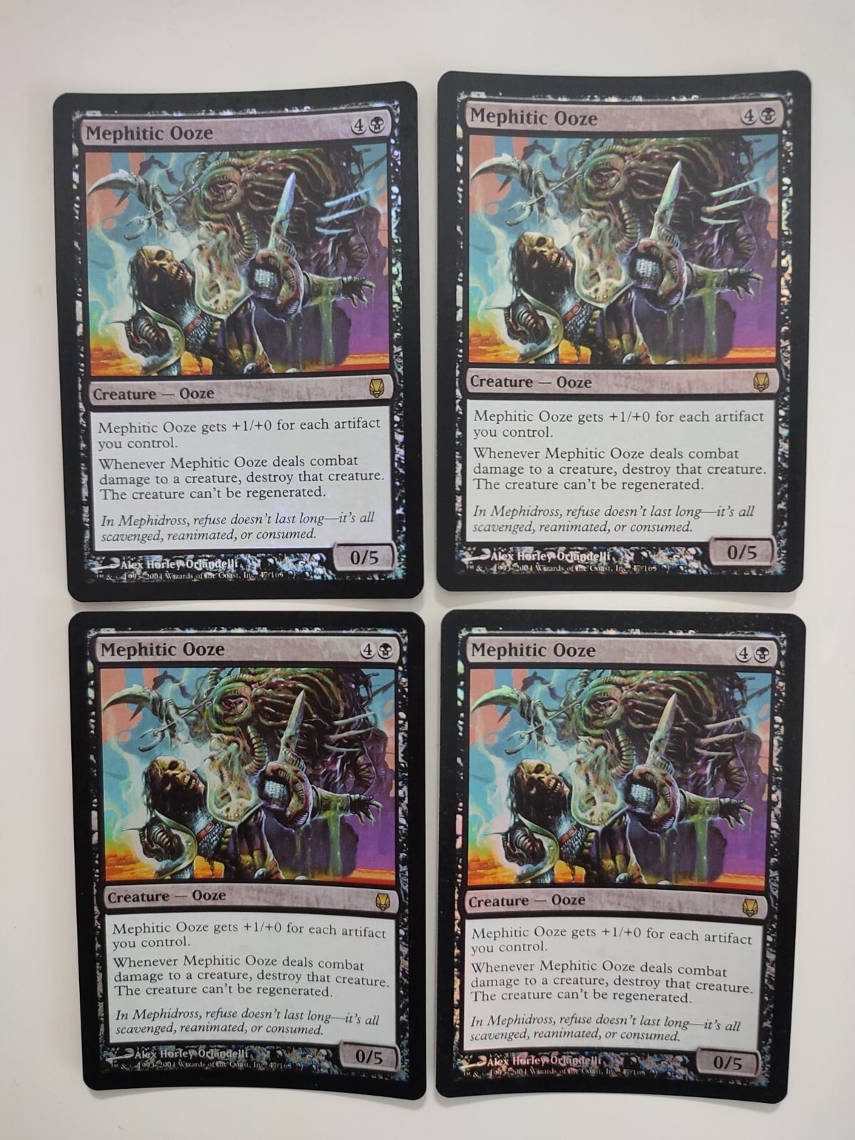 MTG 4X FOIL DARKSTEEL MEPHITIC OOZE NM MAGIC THE GATHERING CREATURE ...