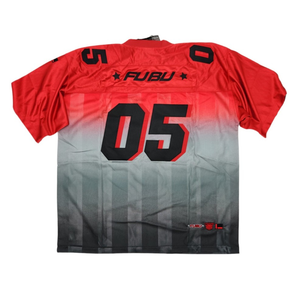 FUBU Sport 05 VTG Red & Gray Football Jersey Made in Korea Big & Tall ...