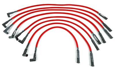 DUI Spark Plug Wires LiveWires Spiral Core 10mm Red Wires Blk Boots AMC ...