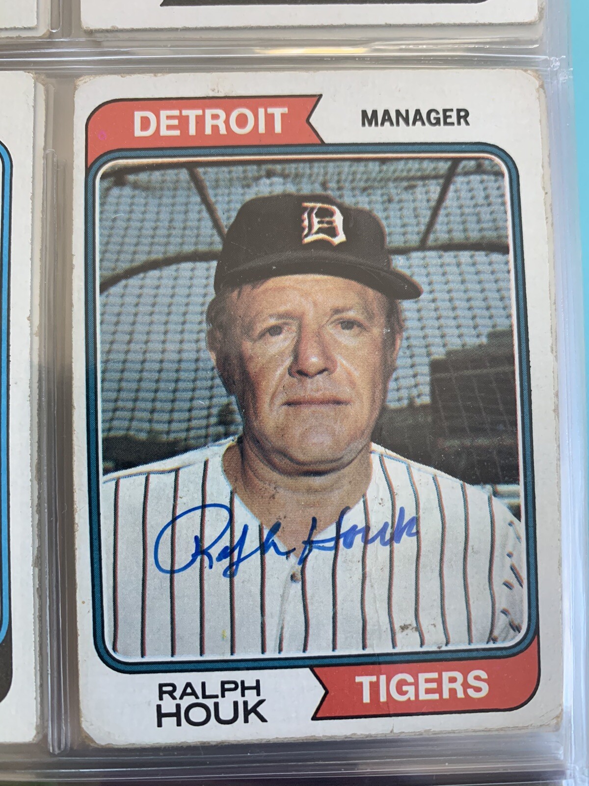 Ralph Houk autographed 1974 Detroit Tigers TOPPS baseball card | eBay