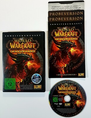 Pc/Mac Dvd Rom World Of Warcraft Expansion Set Cataclysm German Sealed ...