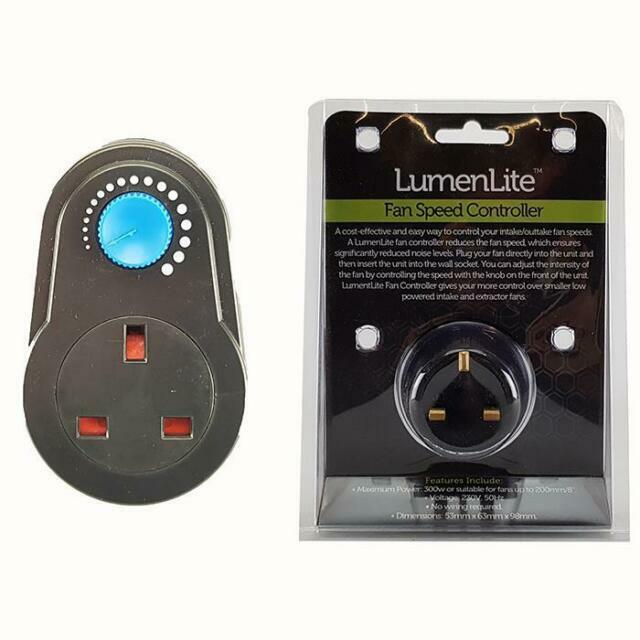 Lumenlite 300w Manual Plug in Fan Speed Controller Hydroponics RVK Fan ...