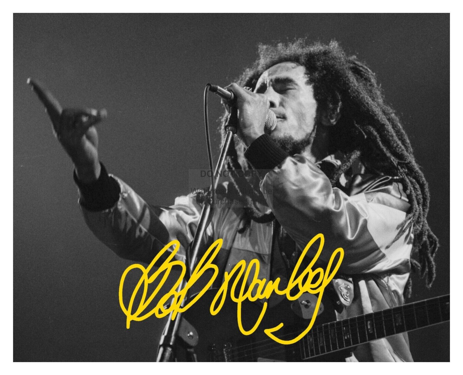 BOB MARLEY SINGER JAMAICAN FACSIMILIE AUTOGRAPH 8X10 PHOTO REPRINT | eBay