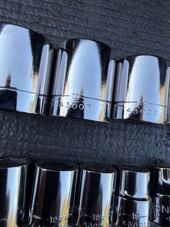 10pc Sears Craftsman USA Nos Sae Socket Set 3/8” Drive 1/4”-13/16 ...