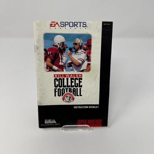 Bill Walsh College Football Authentic Original SNES Super Nintendo ...