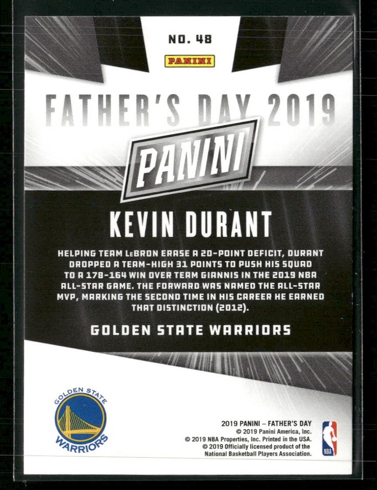 2019 Panini Father's Day #48 Kevin Durant | eBay