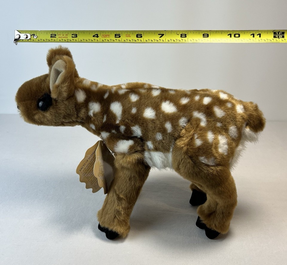 Folkmanis Baby Deer Fawn Plush Hand Puppet Stuffed Animal Brown White ...