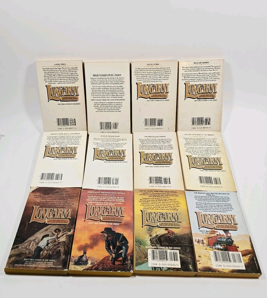 Lot of 12 Longarm Series by Tabor Evans Vintage Adult Western Paperback ...