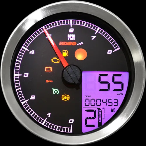 Koso Chrome Electronic Speedometer Tachometer for Harley Rocker C 11 | eBay