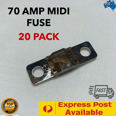 20pcs x 70 AMP Midi Fuses 70A for Dual Battery ANS Fuse Holder Solar ...