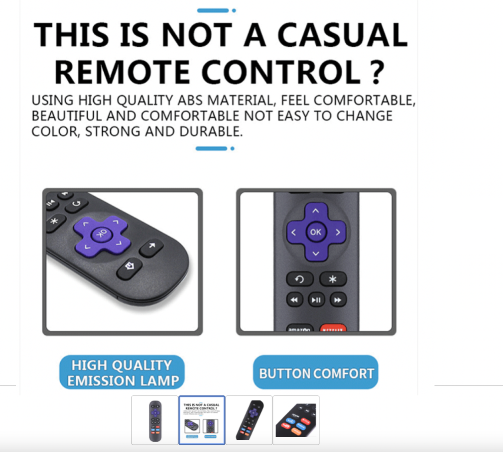 Replacement IR Remote Control For Roku 4 3 2 1 LT HD Telstra TV TV2 ...