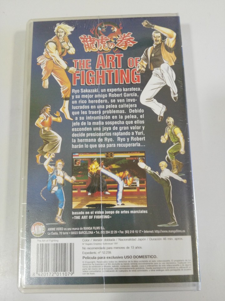 The Art Of Fighting VHS Tape Castellano Anime Manga New | eBay