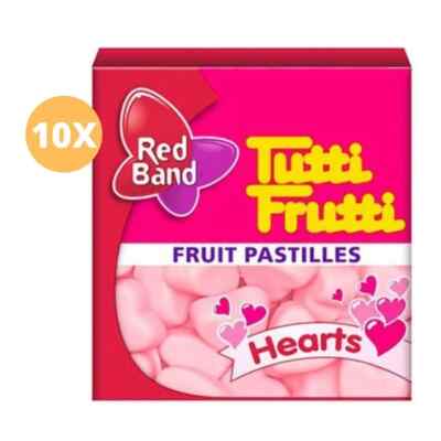 10 Packet X Tutti Frutti Candy Hearts Pastilles 18 Gram توتي فروتي قلوب ...