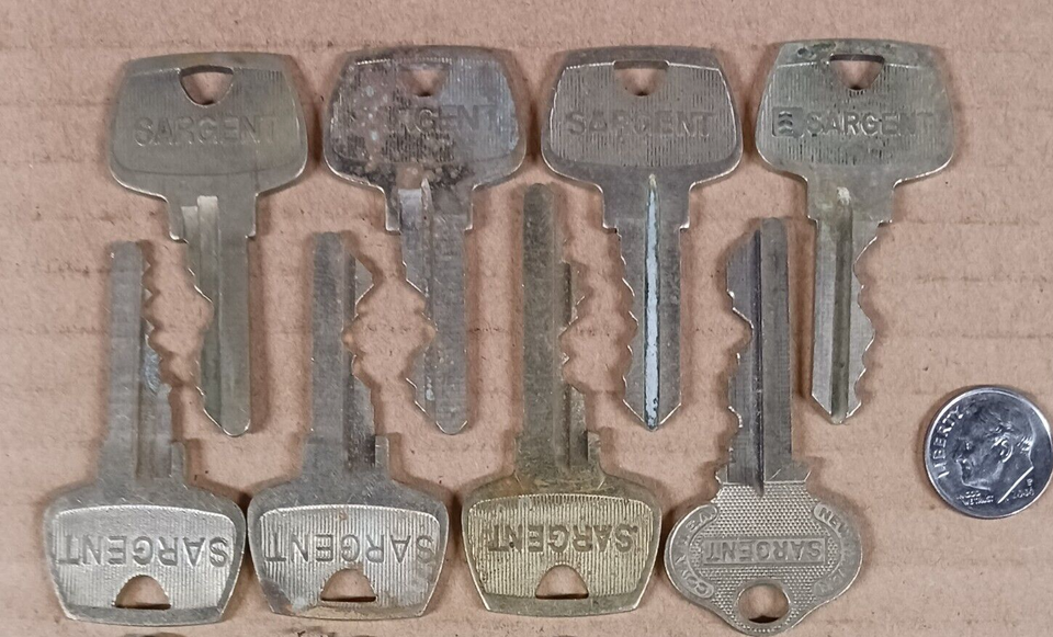 SARGENT Lot of 12 Solid Brass Keys, MIX shapes All SARGENT Used LOT | eBay