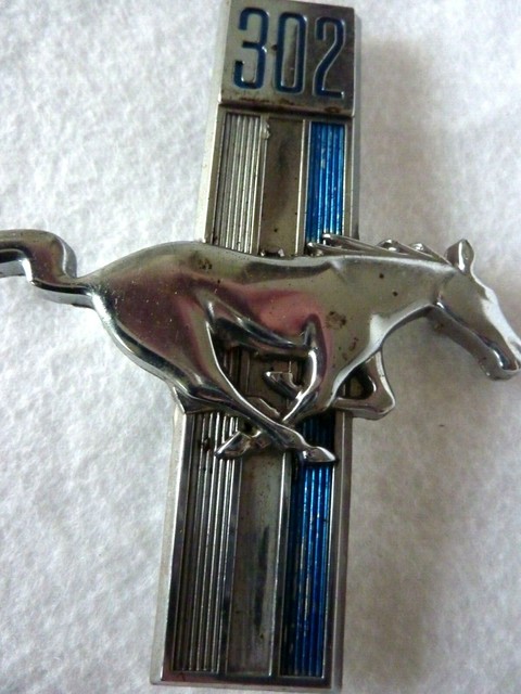 Two Vintage Original Ford Mustang 302 Fender Emblem Badge FOMOCO Right ...