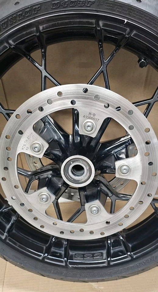 OEM 00-23 Harley 19"in CVO Touring Front Black Prodigy Wheel Rim Rotors ...