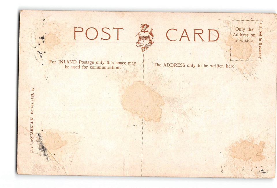 Pretty Woman Art Creased Damaged Postcard 1907-1915 The Aquarelle ...