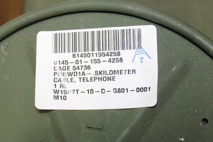 US Military WD1A-2 RL-159/U Telephone Com Cable Wire 6145-01-155-4258 ...