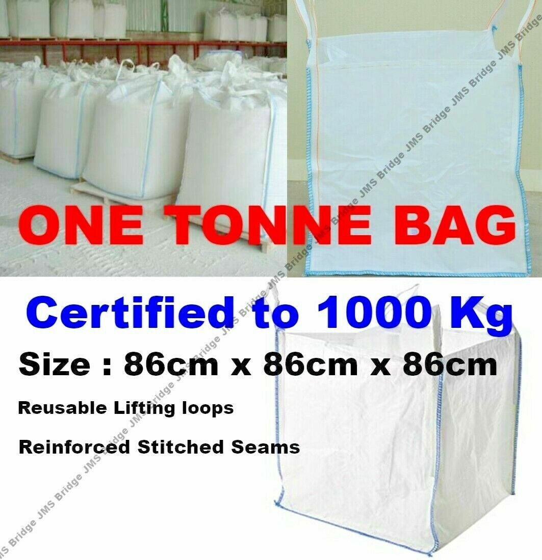 1 Ton Bulk Bag x 10 Builders Rubble Sack FIBC New Tonne Jumbo Waste ...