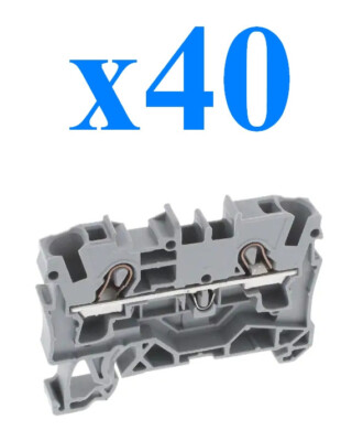 x40 NEW WAGO 2004-1201 TERMINAL BLOCK 2 CONDUCTOR THROUGH 4 MM 32AMP ...