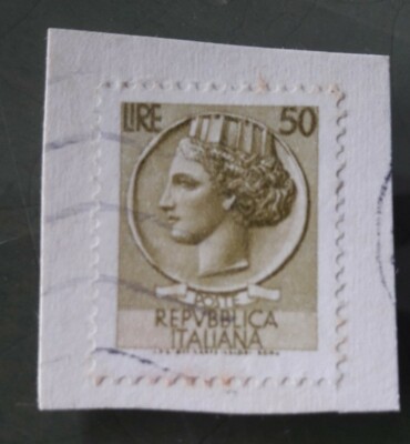 FRANCOBOLLO ITALIA ''50 LIRE'' - ''SIRACUSANA'' POSTE ITALIANE ottime ...