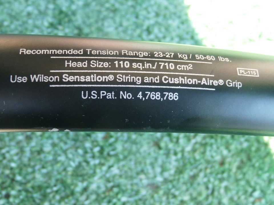 Wilson Pro Staff Titanium 6.6 Tennis Racquet #2 - 4 1/4 /w Overwrap 110 ...