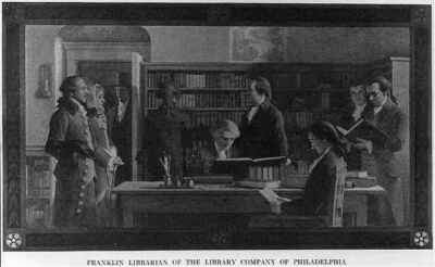 Photo:Benjamin Franklin,Librarian,Library Company of Philadelphia,Desk ...